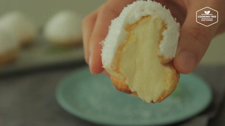 Coconut Cookie Choux (Cream puff) Recipe