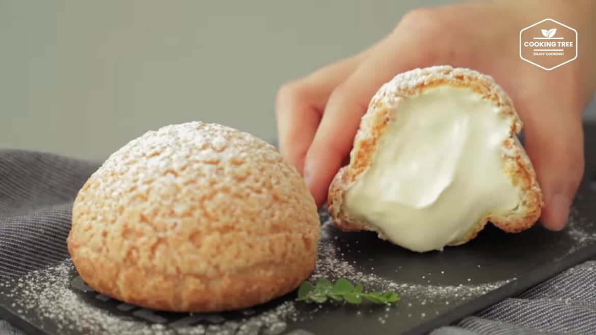 Cream cheese Cookie Choux (Cream puff) Recipe