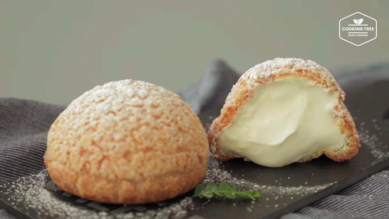 Cream cheese Cookie Choux (Cream puff) Recipe