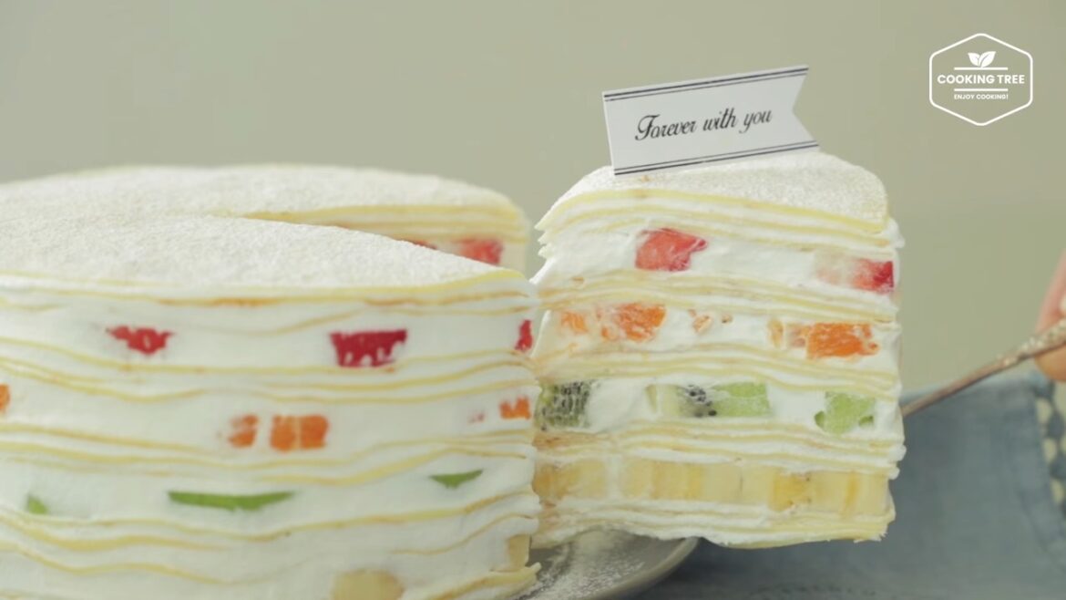 Fruits Crepe Cake Recipe