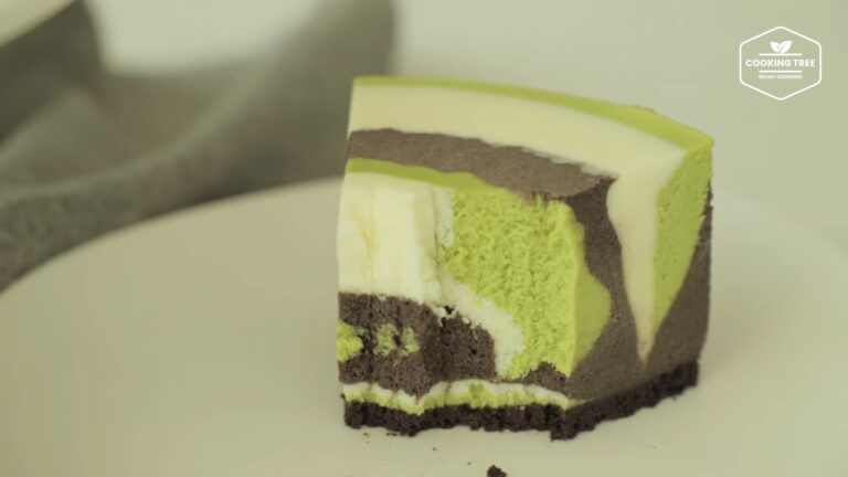 Matcha Chocolate Vanilla Zebra Cheesecake