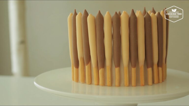 Mocha crumble pepero cake Recipe