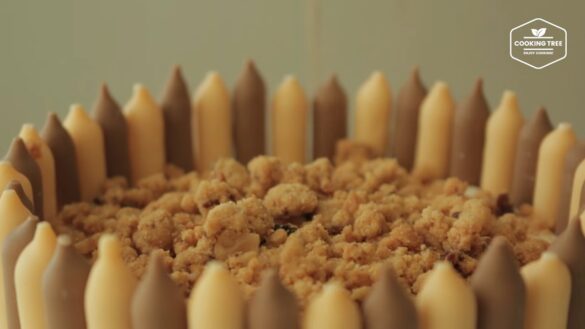 Mocha crumble pepero cake Recipe