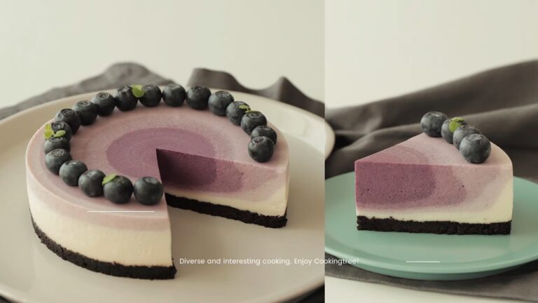 No-Bake Blueberry Ripple Cheesecake Recipe