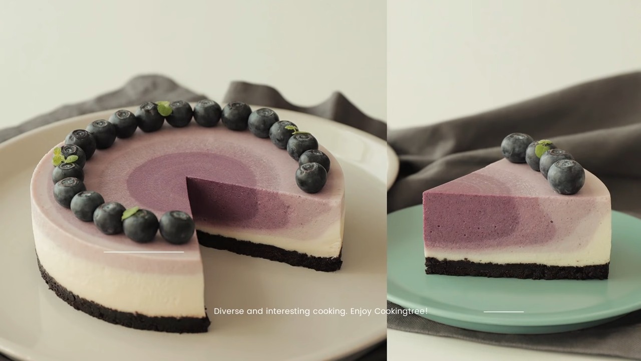 No-Bake Blueberry Ripple Cheesecake Recipe