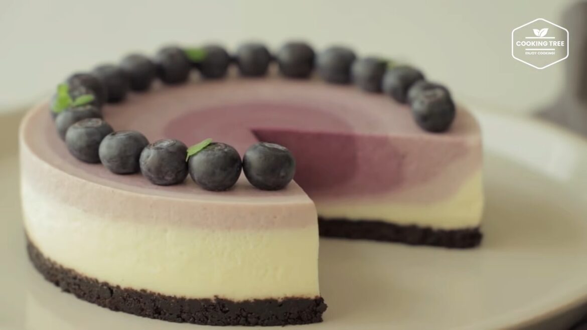 No-Bake Blueberry Ripple Cheesecake Recipe