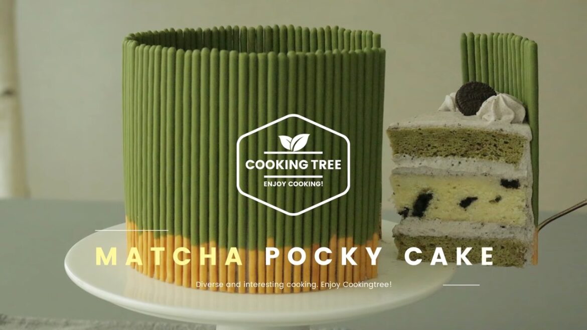 Oreo Matcha Pepero (Pocky) Cake Recipe