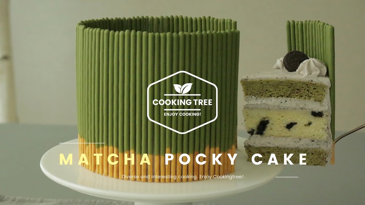 Oreo Matcha Pepero (Pocky) Cake Recipe