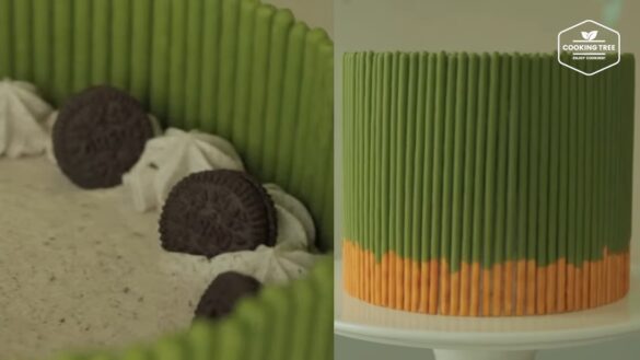 Oreo Matcha Pepero (Pocky) Cake Recipe