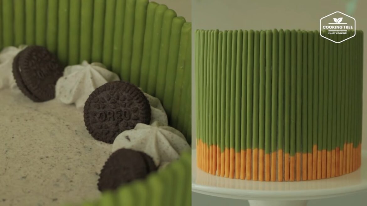 Oreo Matcha Pepero (Pocky) Cake Recipe