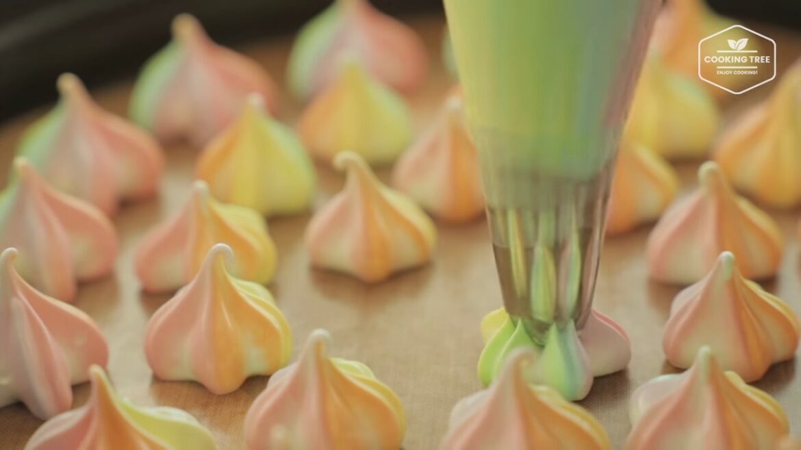 Pastel Rainbow Meringue Cookies Recipe