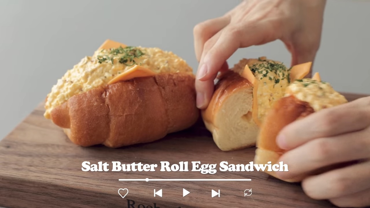 Salt Butter Roll Egg Sandwich Recipe - Cooking Tree