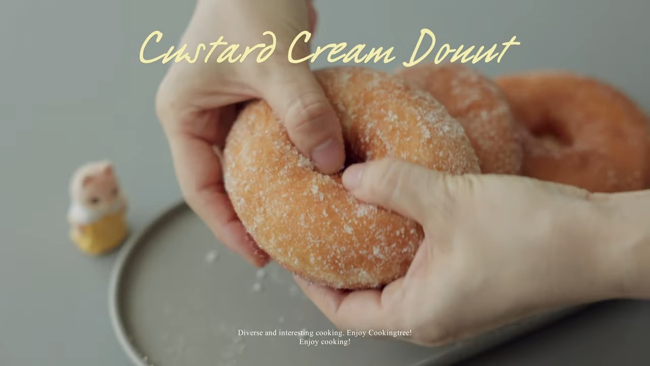 Soft and Fluffy Custard Cream Donuts Recipe - Cooking Tree