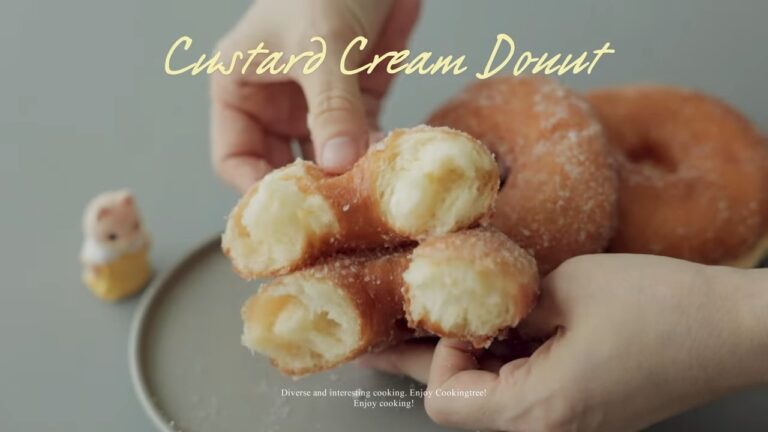 Soft and Fluffy Custard Cream Donuts Recipe - Cooking Tree