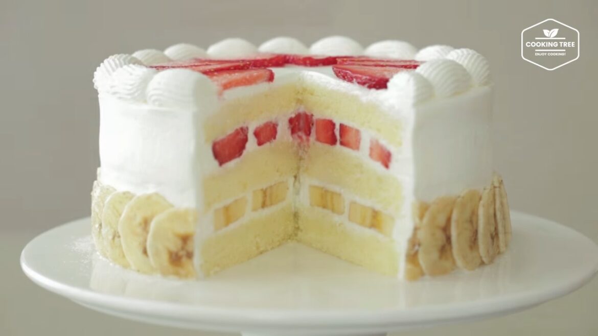 Strawberry banana cake Recipe
