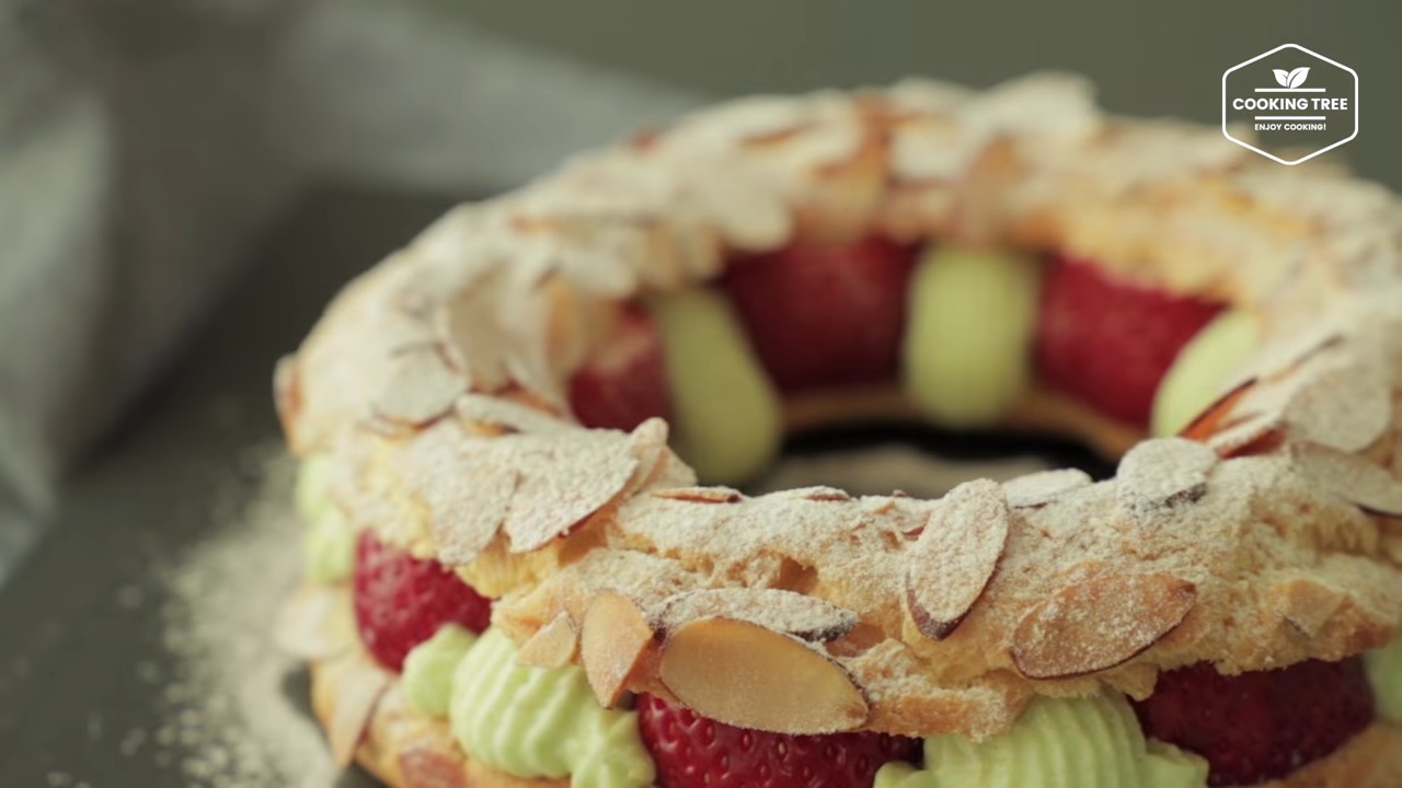 Strawberry pistachio Paris brest Recipe