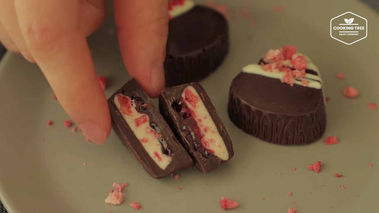 Valentine's Day Raspberry Heart Chocolate Recipe