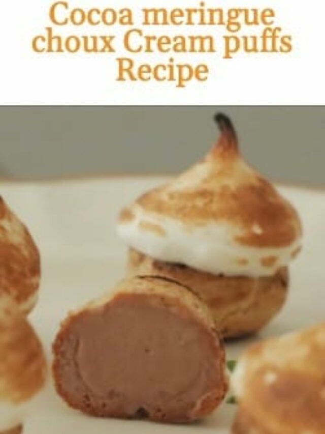 Cocoa meringue choux Cream puffs Recipe | Cooking Tree