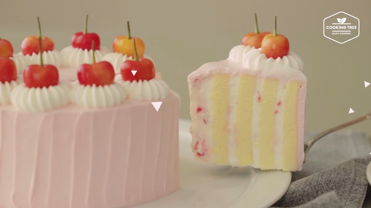 Cherry vertical layer cake Recipe