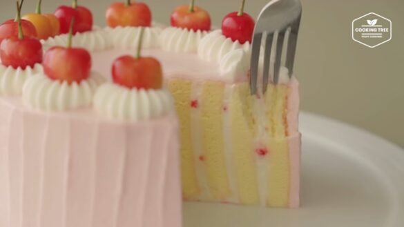 Cherry vertical layer cake Recipe