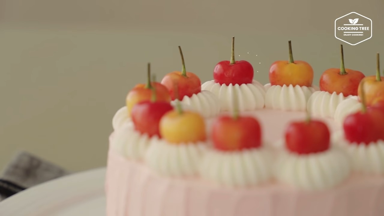Cherry vertical layer cake Recipe