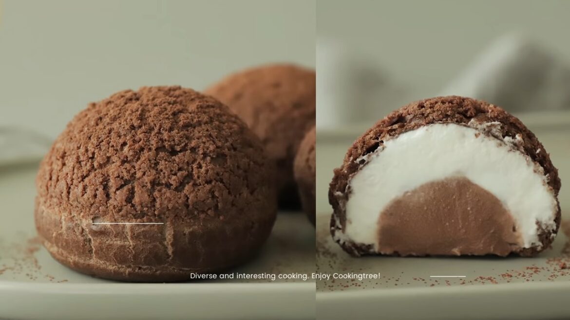 Choco Cookie Choux Crunchy Cream Puff Recipe