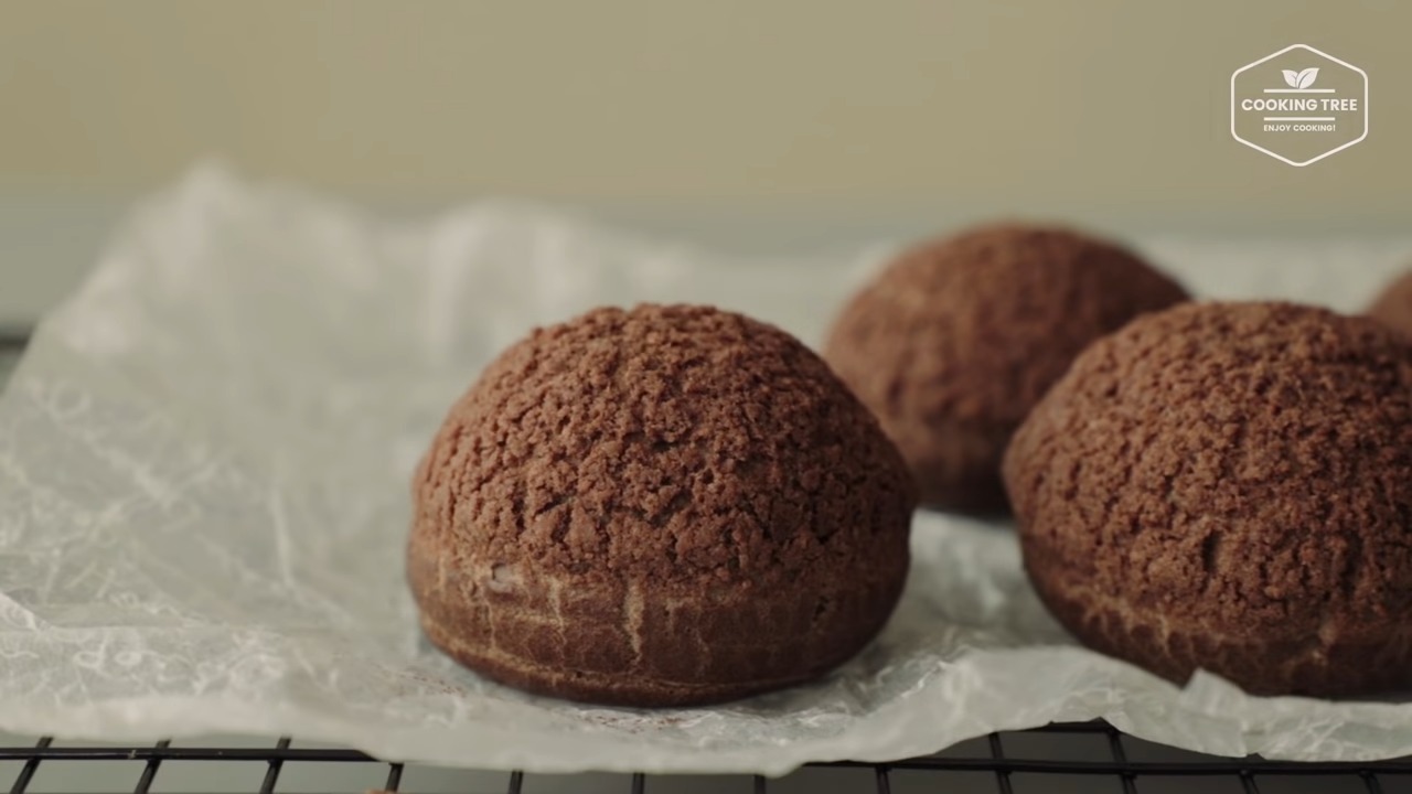Choco Cookie Choux Crunchy Cream Puff Recipe