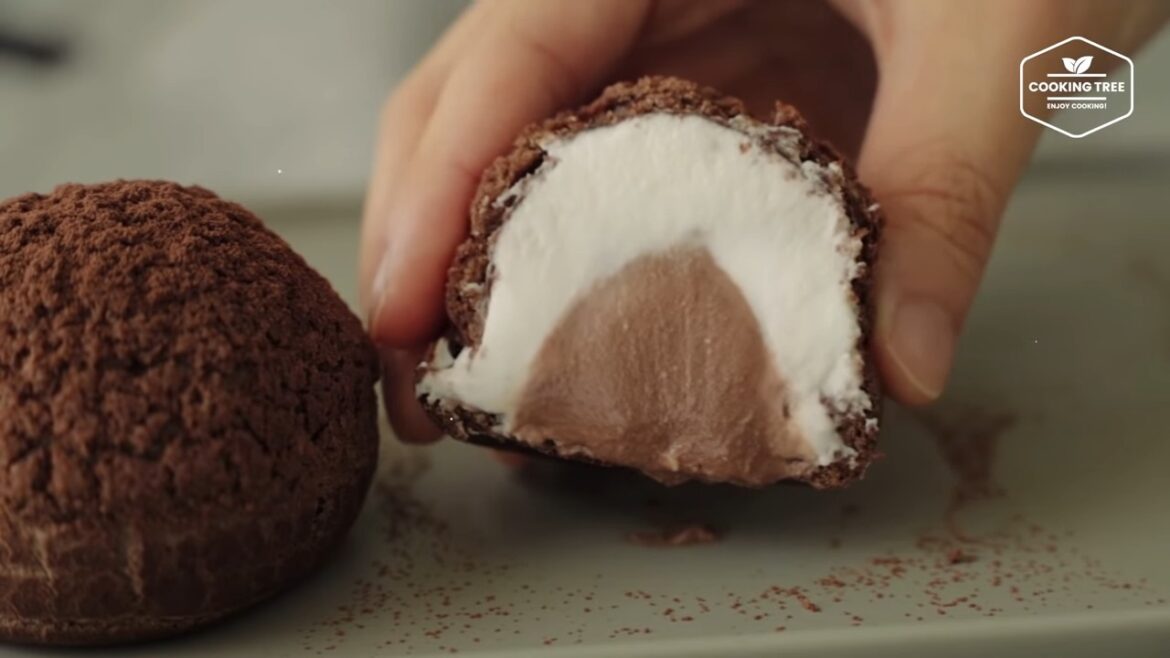 Choco Cookie Choux Crunchy Cream Puff Recipe