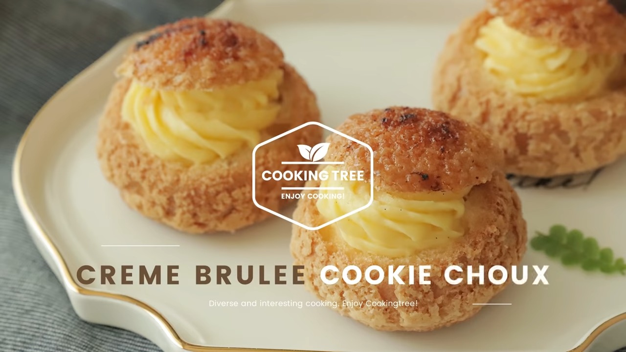 Creme brulee Cookie Choux (Cream puff) Recipe