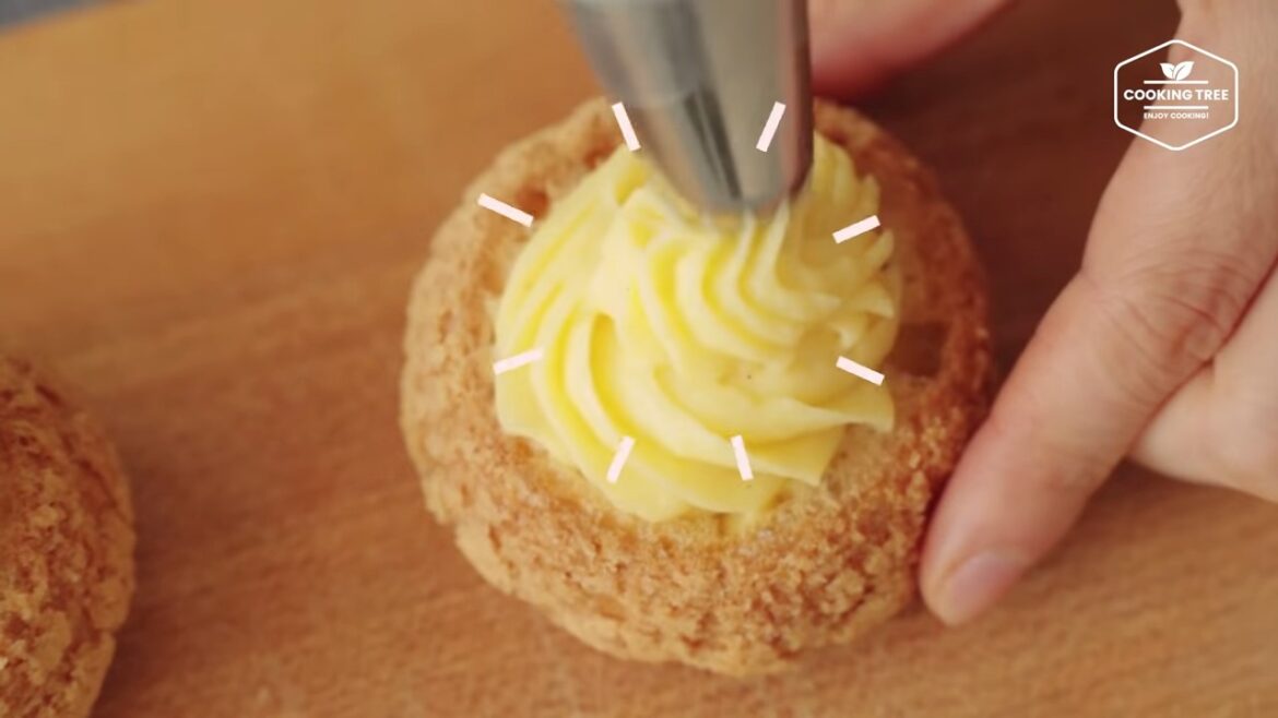 Creme brulee Cookie Choux (Cream puff) Recipe