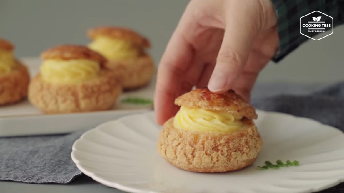 Creme brulee Cookie Choux (Cream puff) Recipe