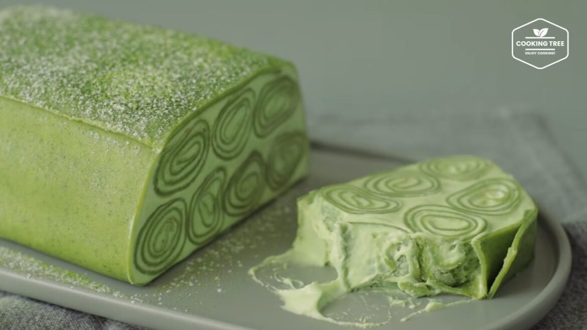 Green tea Crepe Roll Cake Recipe