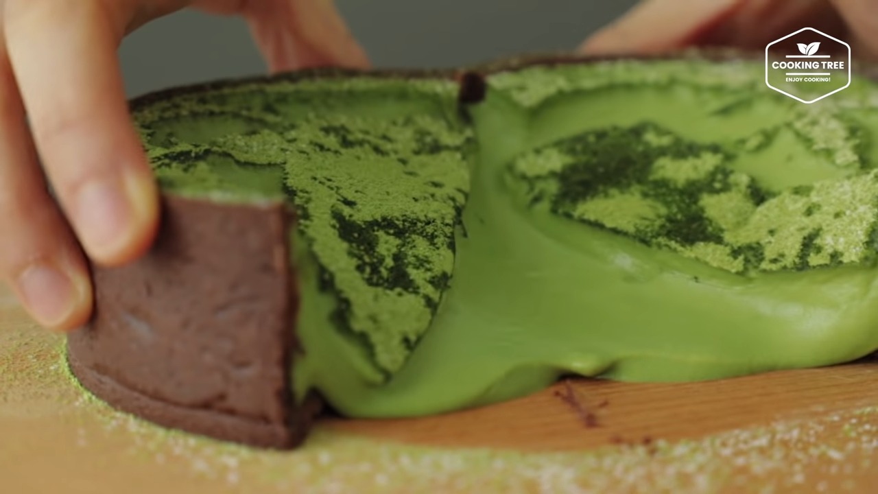 Green tea (Matcha) Lava Cheese Tart Recipe