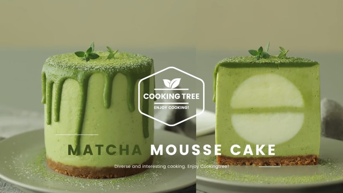 Green tea White Chocolate Mousse Cake Recipe