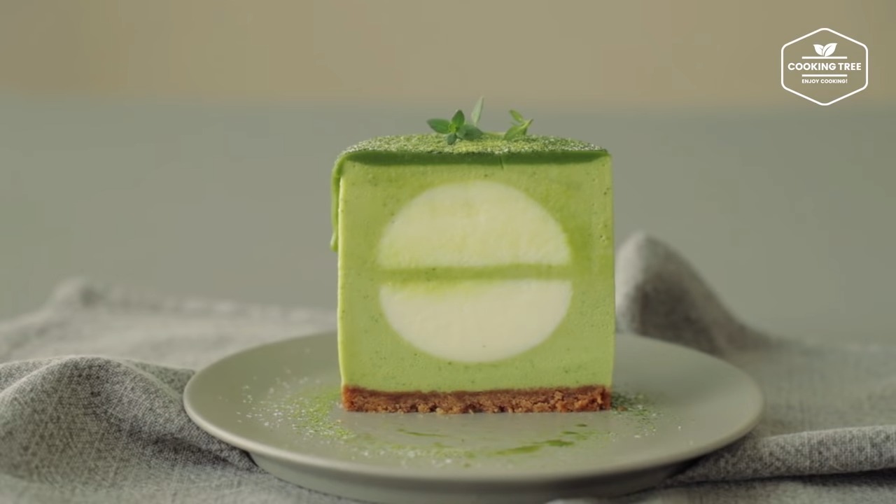 Green tea White Chocolate Mousse Cake Recipe