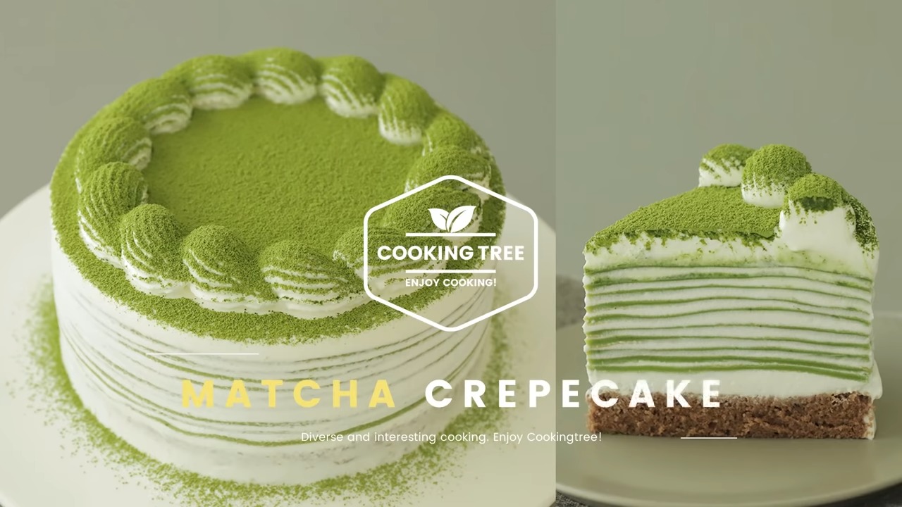 Matcha (Green tea) Crepe Cake Recipe