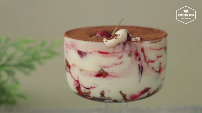 No-Bake & No-Gelatin Cherry Tiramisu Recipe