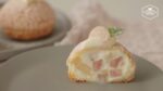 Peach Cookie Choux (Cream puff) Recipe