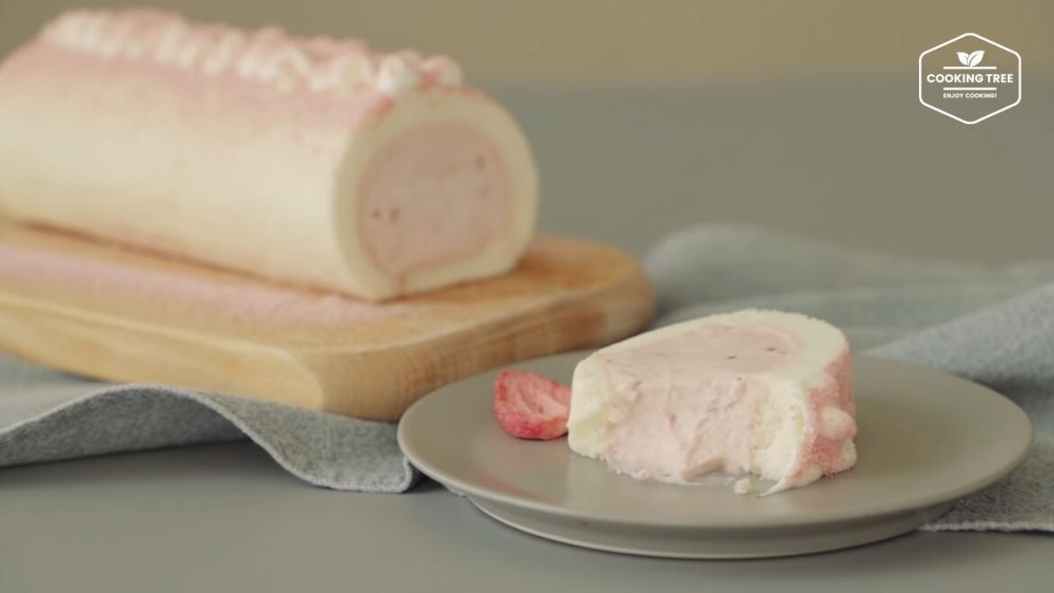 Strawberry Chocolate White Roll Cake Recipe