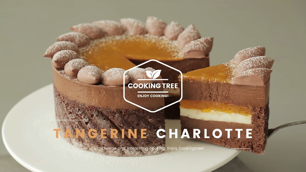 Tangerine Chocolate Charlotte Cake Recipe
