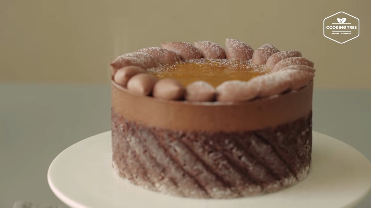 Tangerine Chocolate Charlotte Cake Recipe