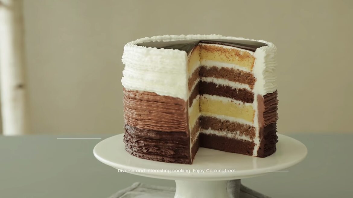 Triple chocolate layer cake Recipe