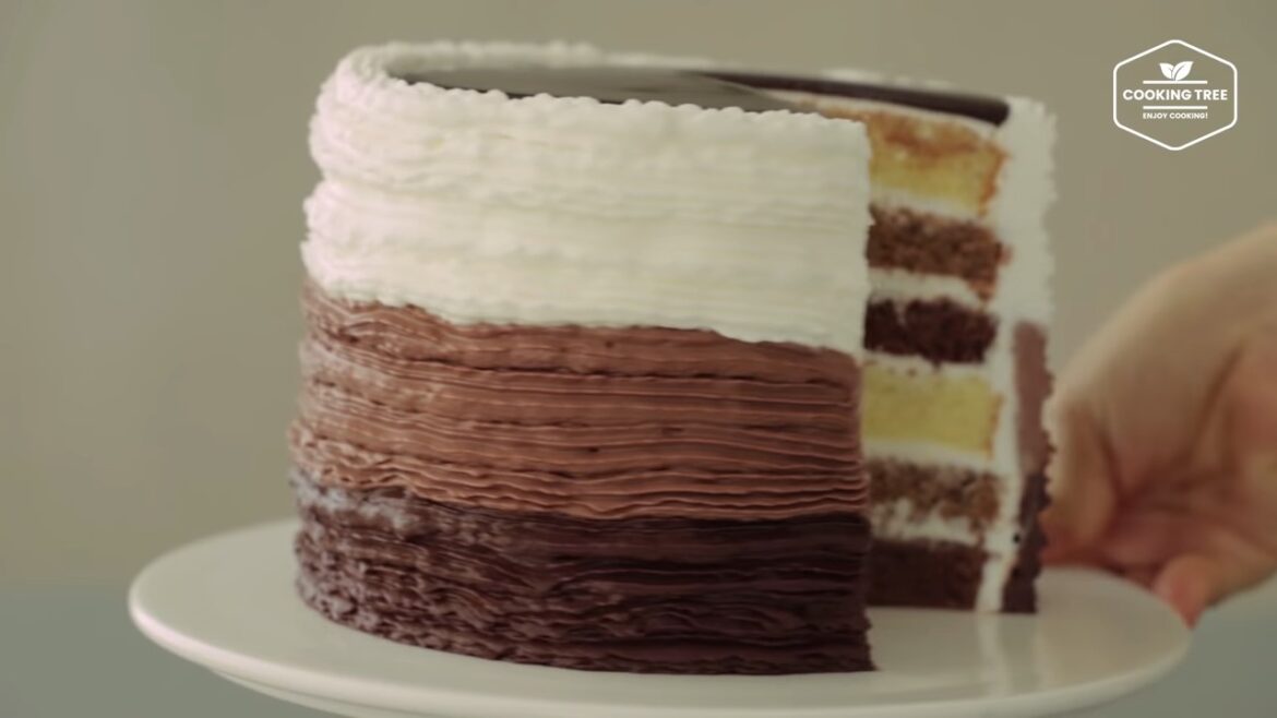 Triple chocolate layer cake Recipe