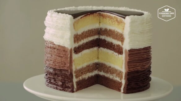 Triple chocolate layer cake Recipe