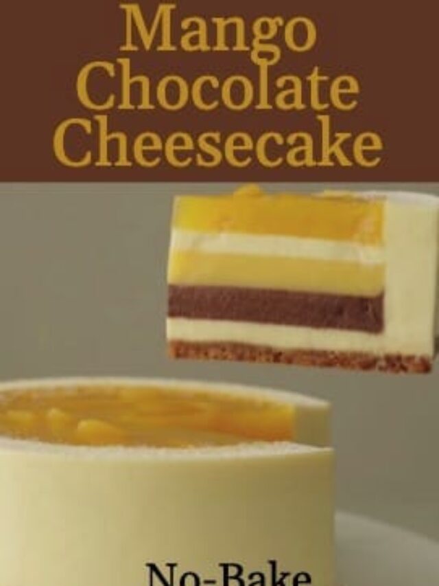 No-Bake Mango Chocolate Cheesecake Recipe | Cooking Tree