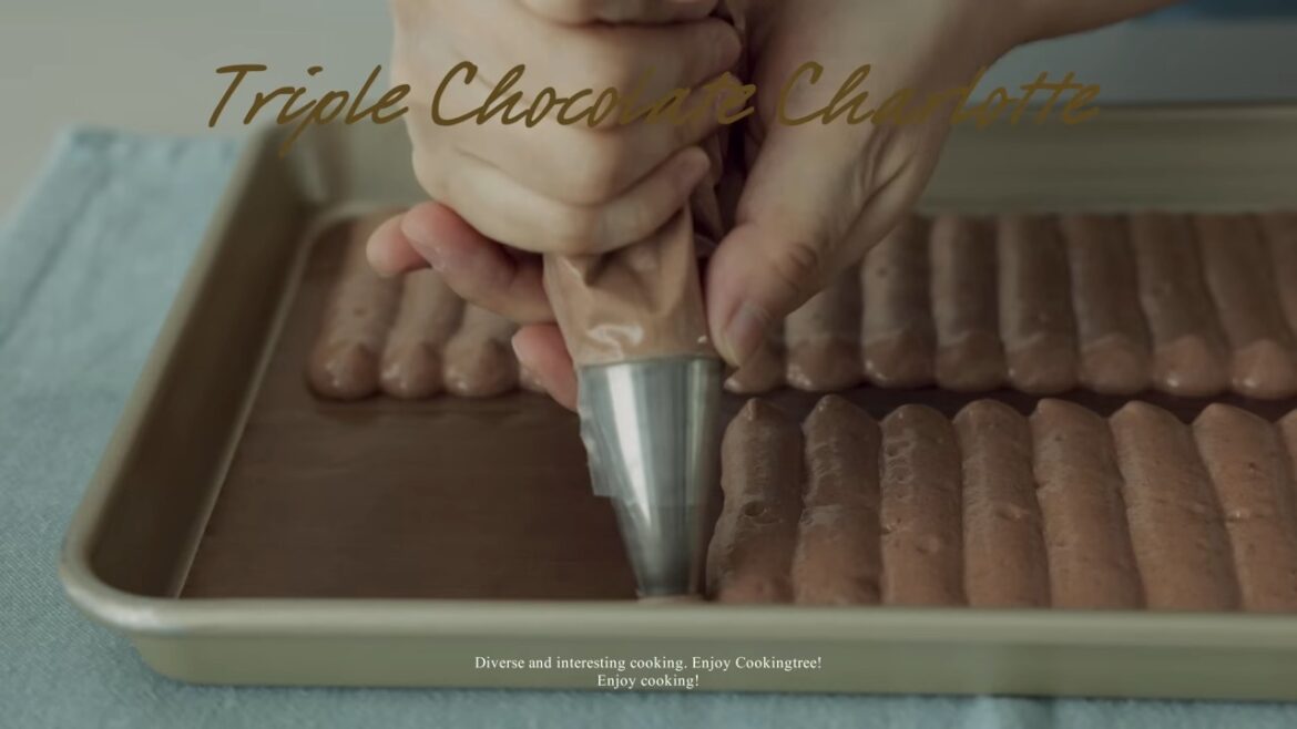 Triple Chocolate Charlotte Cake Recipe