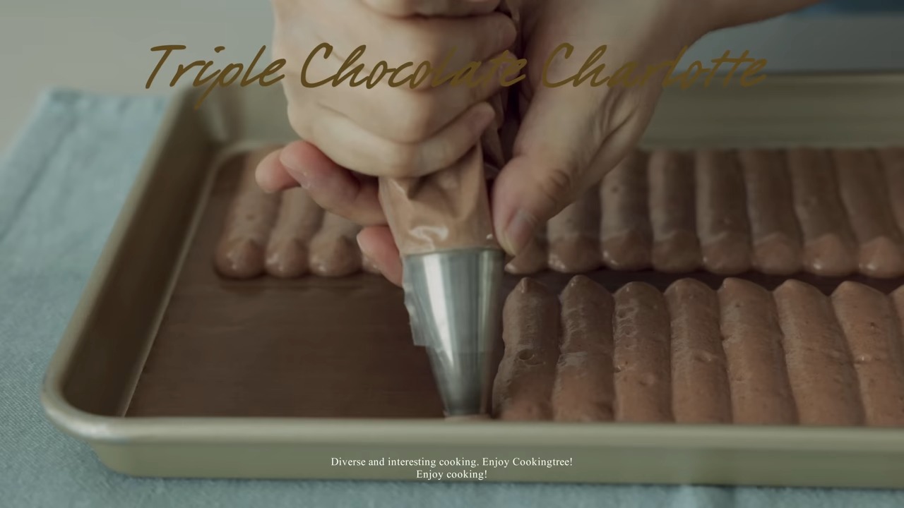 Triple Chocolate Charlotte Cake Recipe