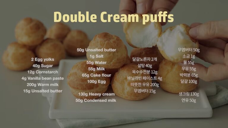 Delicious Double Cream puffs (Choux) Recipe