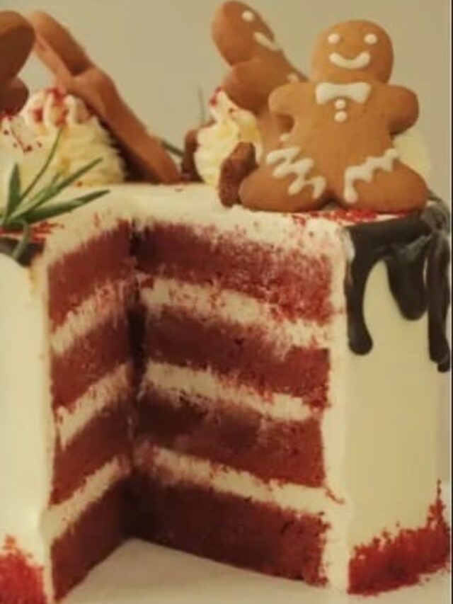 Christmas Red velvet cake Recipe | Cooking Tree