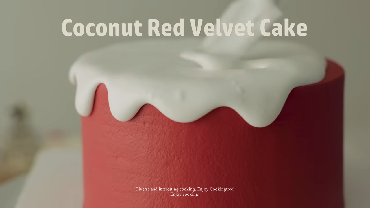 Christmas Coconut Red Velvet Cake Recipe